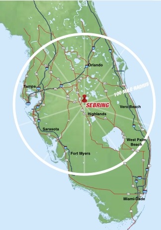 Sebring Florida Map Location